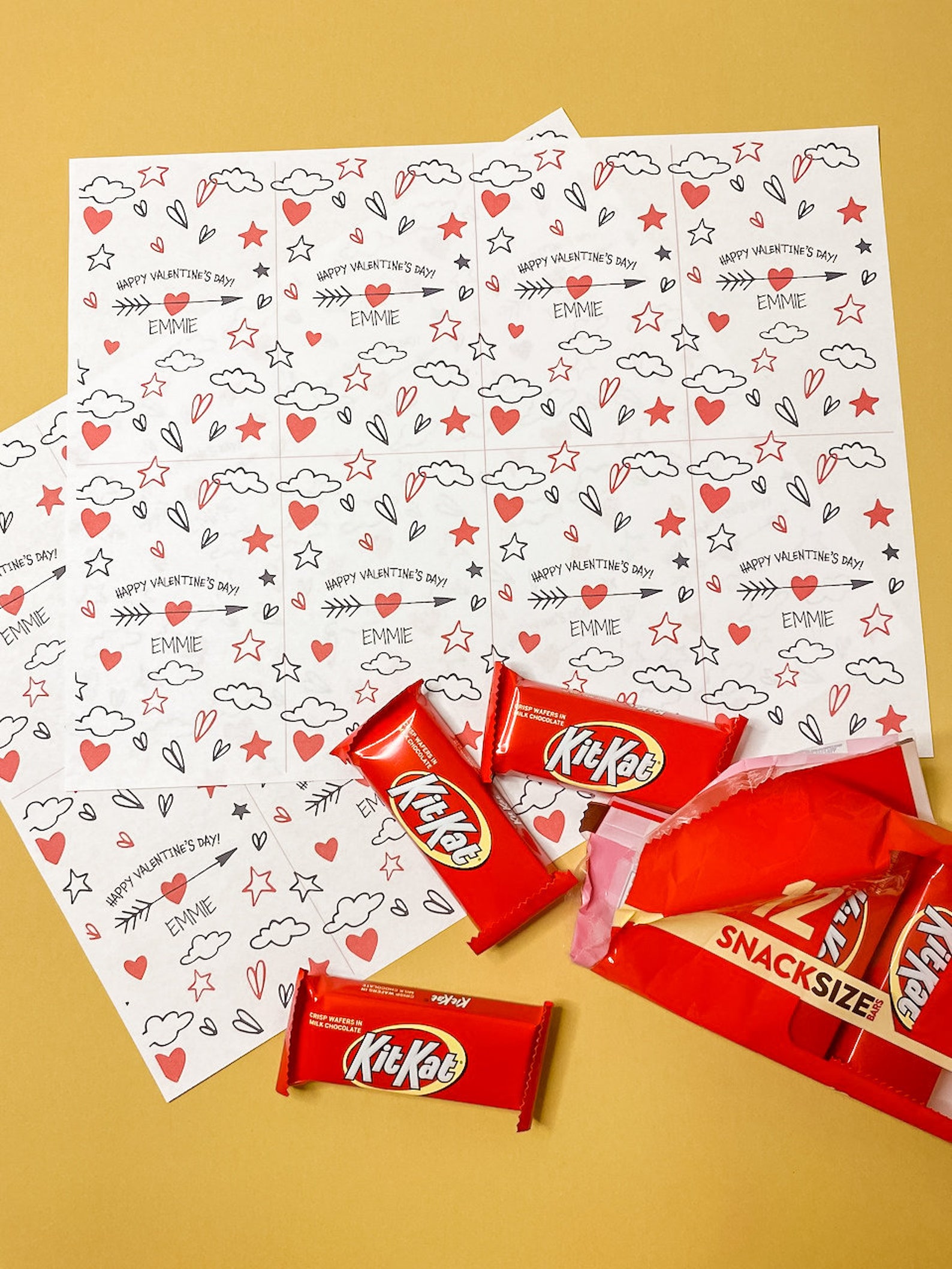 Printable Valentine Day Wrapper, Printable Valentine Day Card, Candy ...