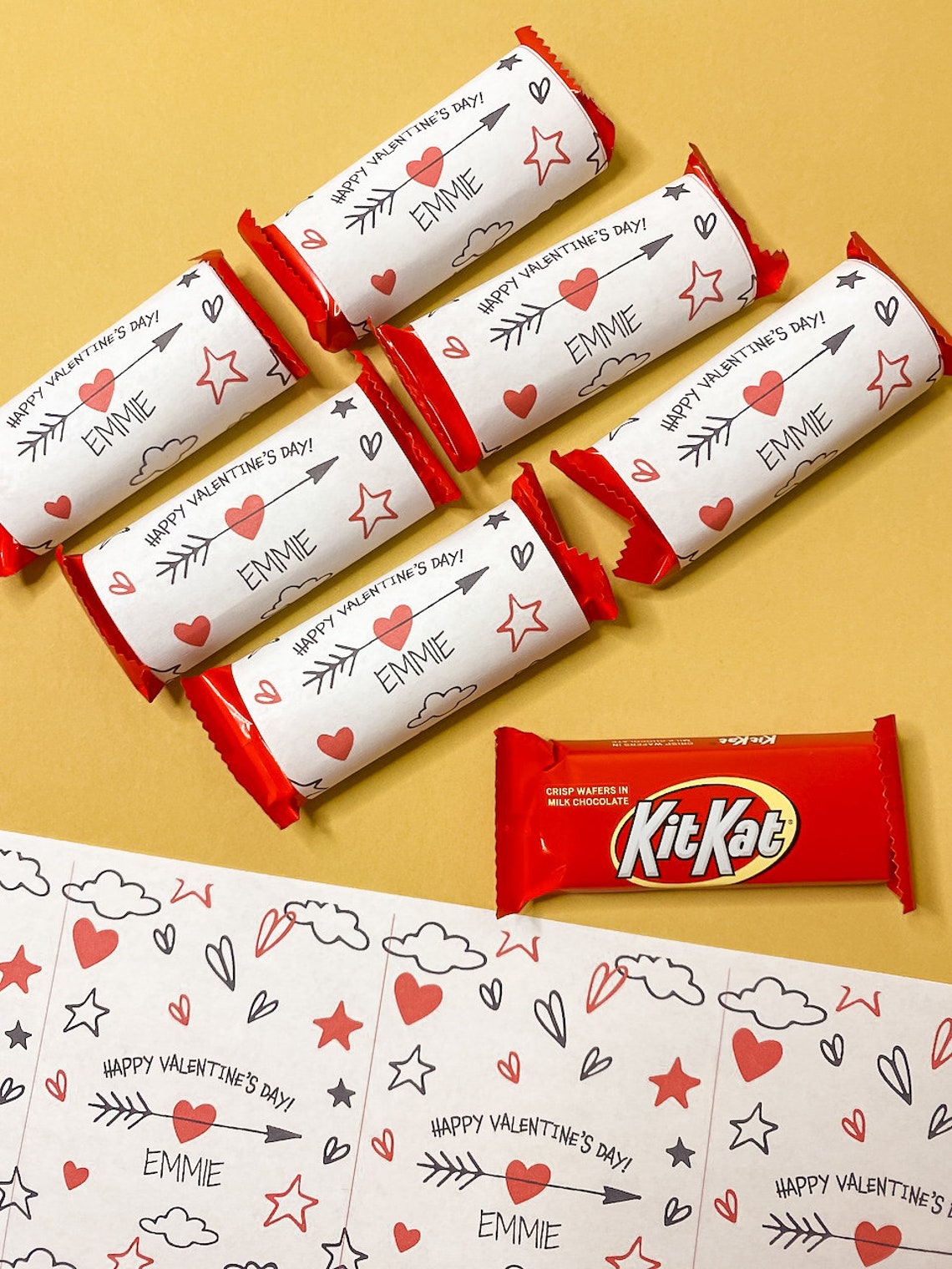 Printable Valentine Day Wrapper, Printable Valentine Day Card, Candy ...