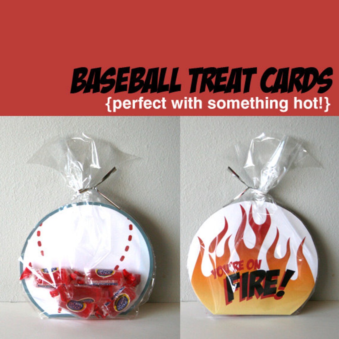 Printable Baseball Cards You're on Fire - Etsy