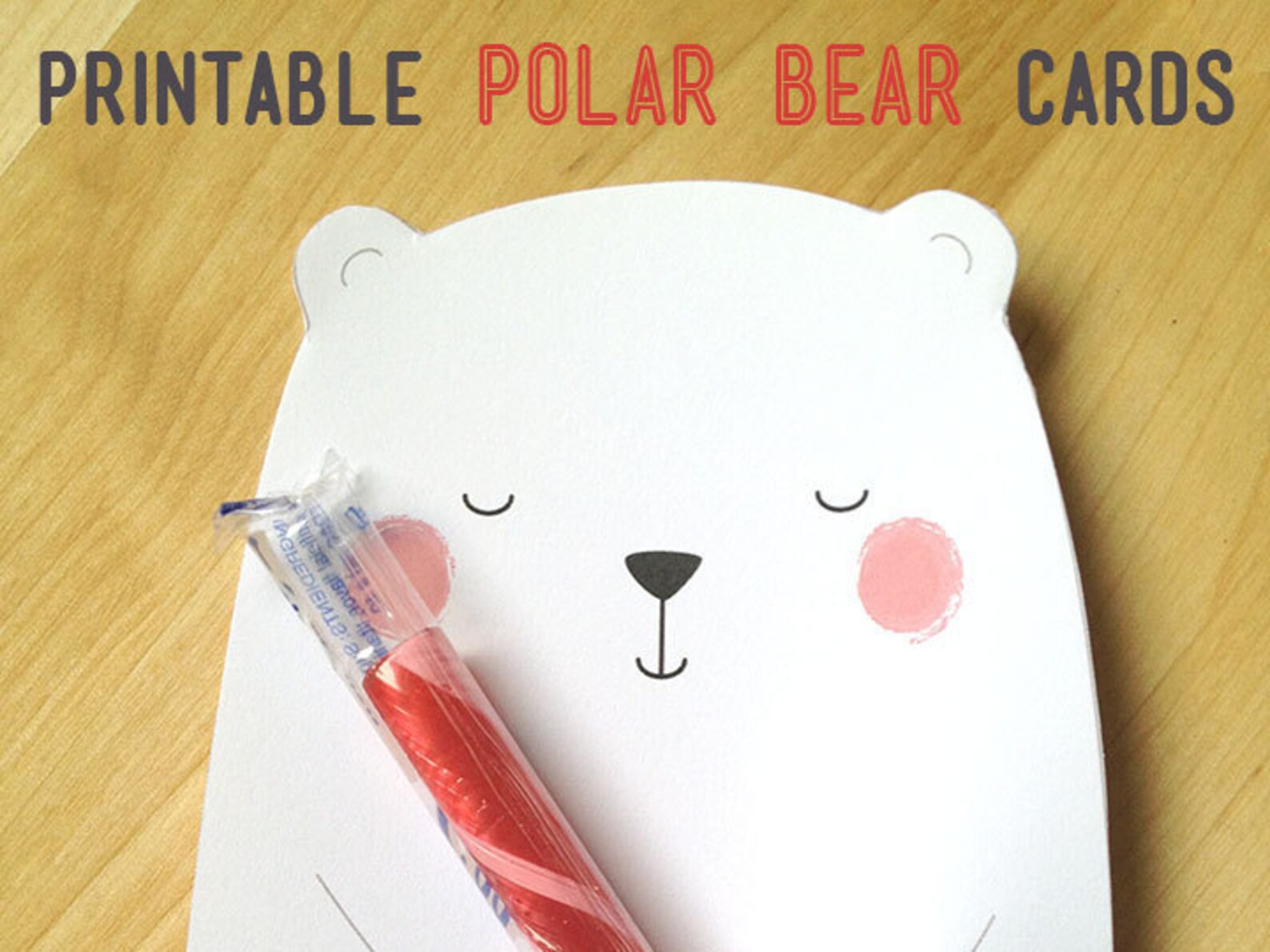 Printable Valentine's Cards - Polar Bears, Instant Download, Classroom ...