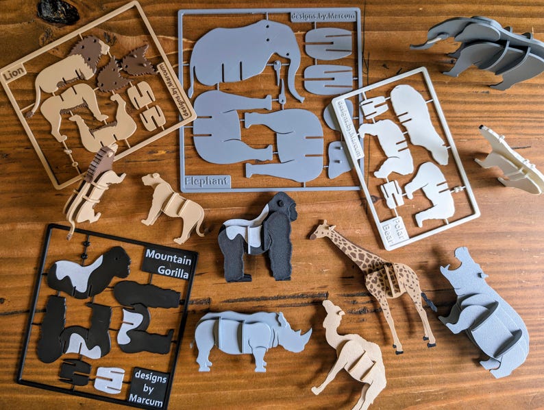 Build-your-own Wildlife Kit Cards Create Your Own Miniature Safari - Etsy