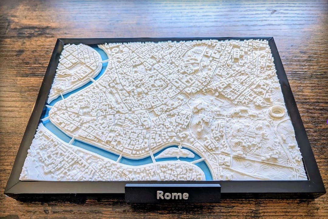 3D Topographic Map Collection London, Paris, Rome, Venice, Manhattan ...