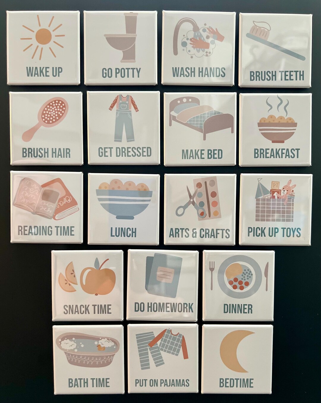 Chore Magnets for Toddlers (2x2 Inch) - Etsy