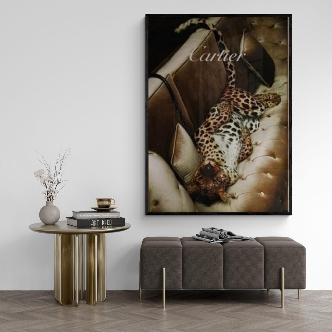 Cartier Leopard Print Poster Encadré Cartier Fashion Print, Affiche de ...