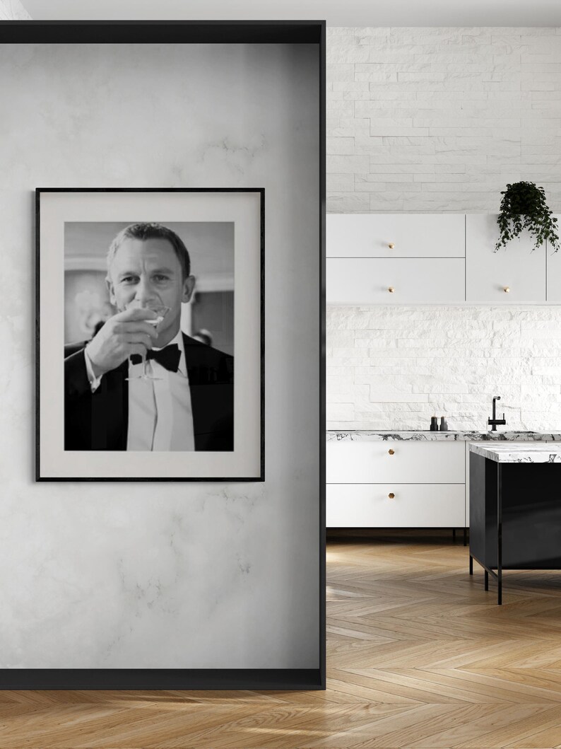 Daniel Craig Portrait Iconic James Bond Print , 007 , Print, Poster ...