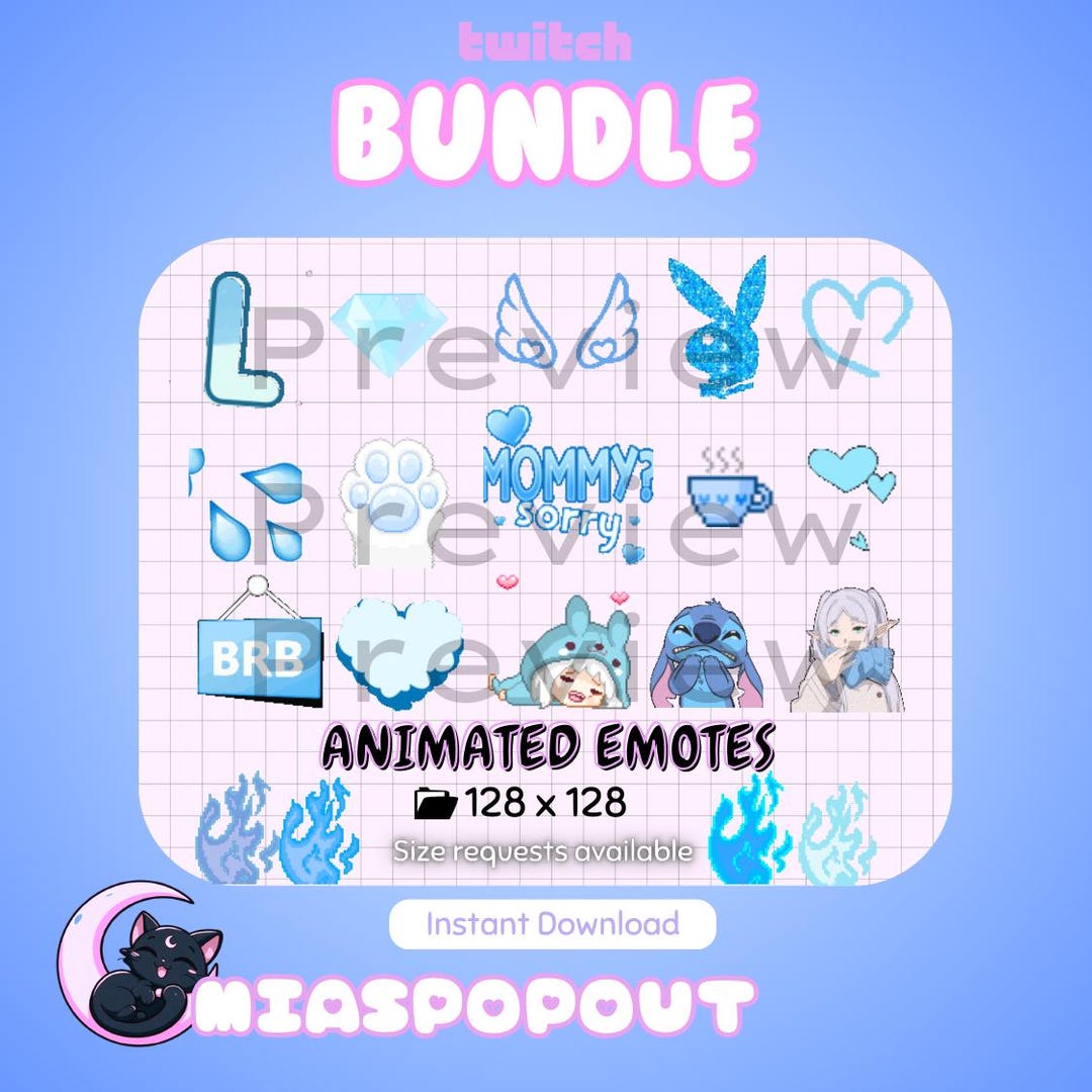 Blue Twitch Emotes Discord Emotes Twitch Emotes Animated Emotes - Etsy ...