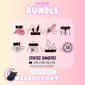 Pink NSFW Discord Emojis Twitch Emotes Twitch Bundle - Etsy Canada