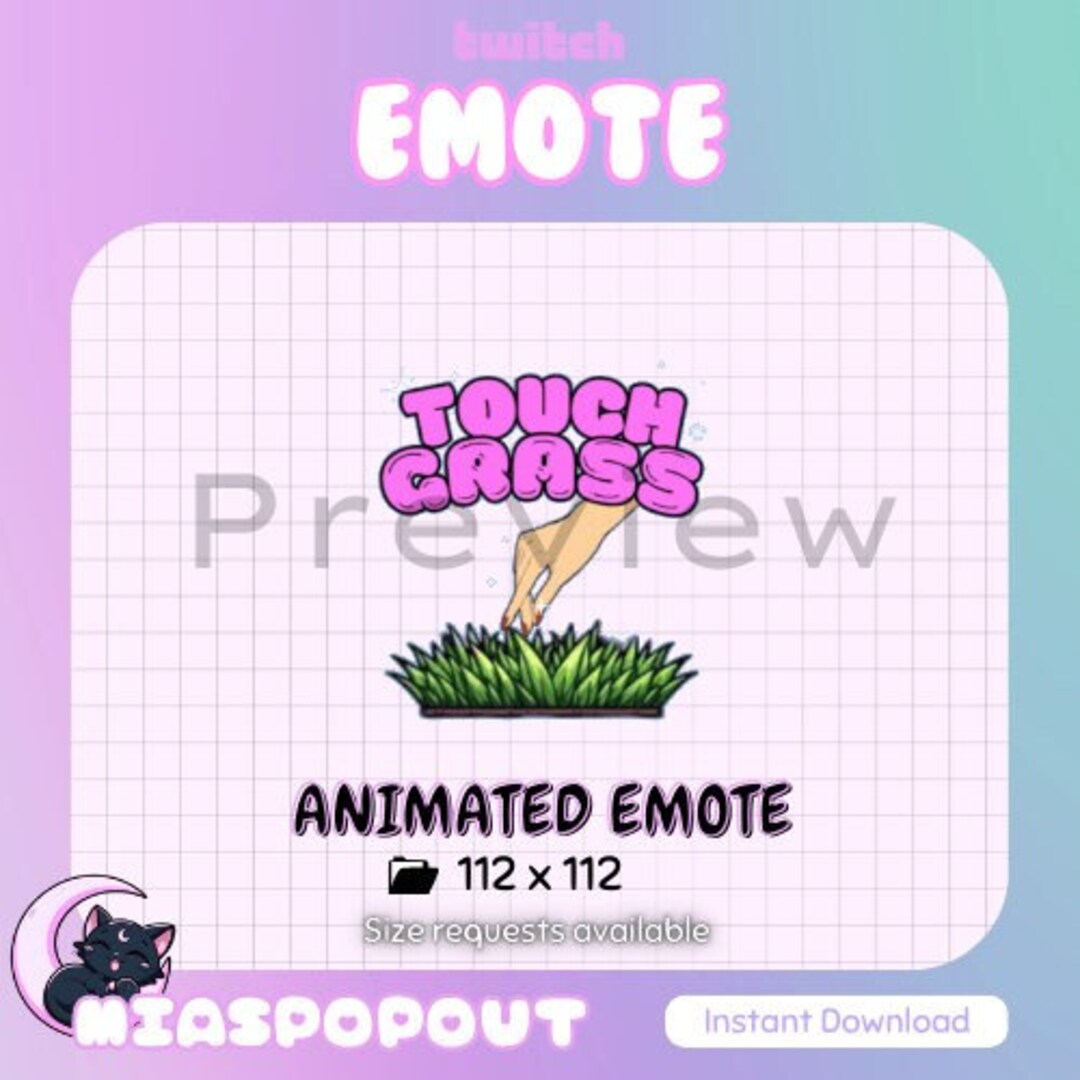 Touch Grass Emote Animated Emotes Twitch Emotes Discord Emotes - Etsy
