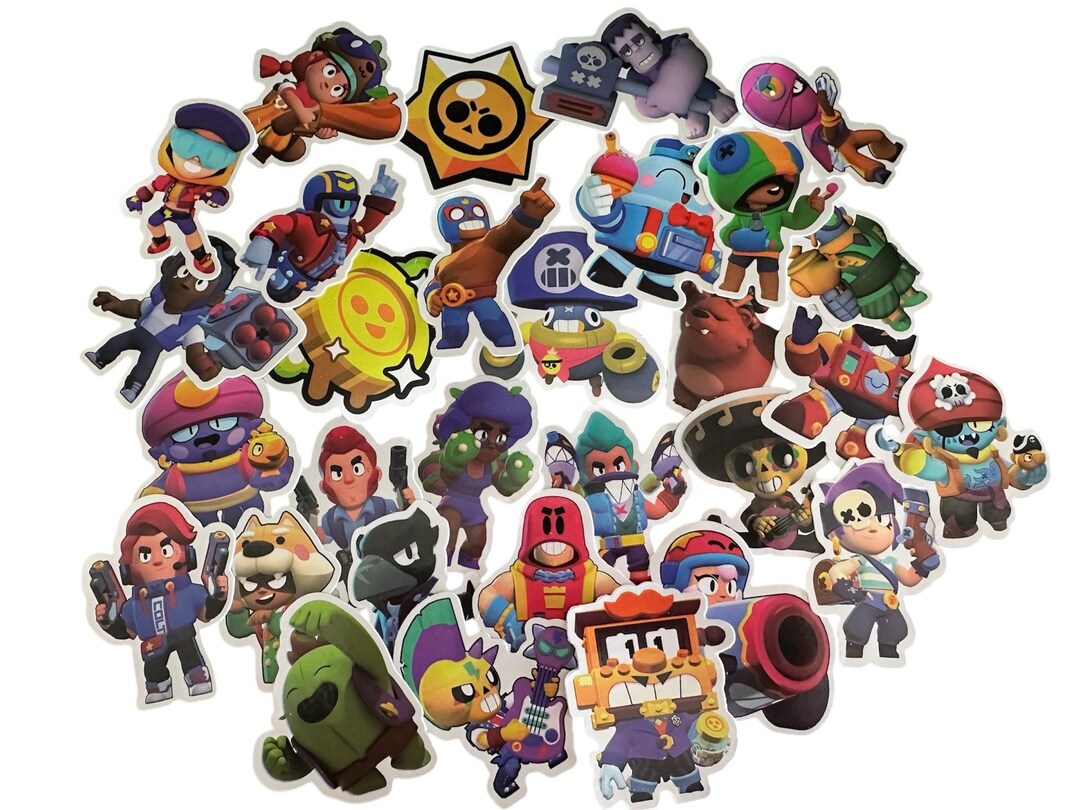 Brawler Stickers Assorted Brawl Stars Stickers Random Brawler Merch ...