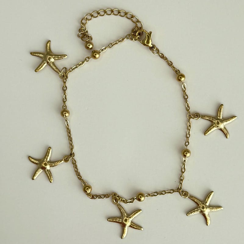 Starfish Anklet - Etsy