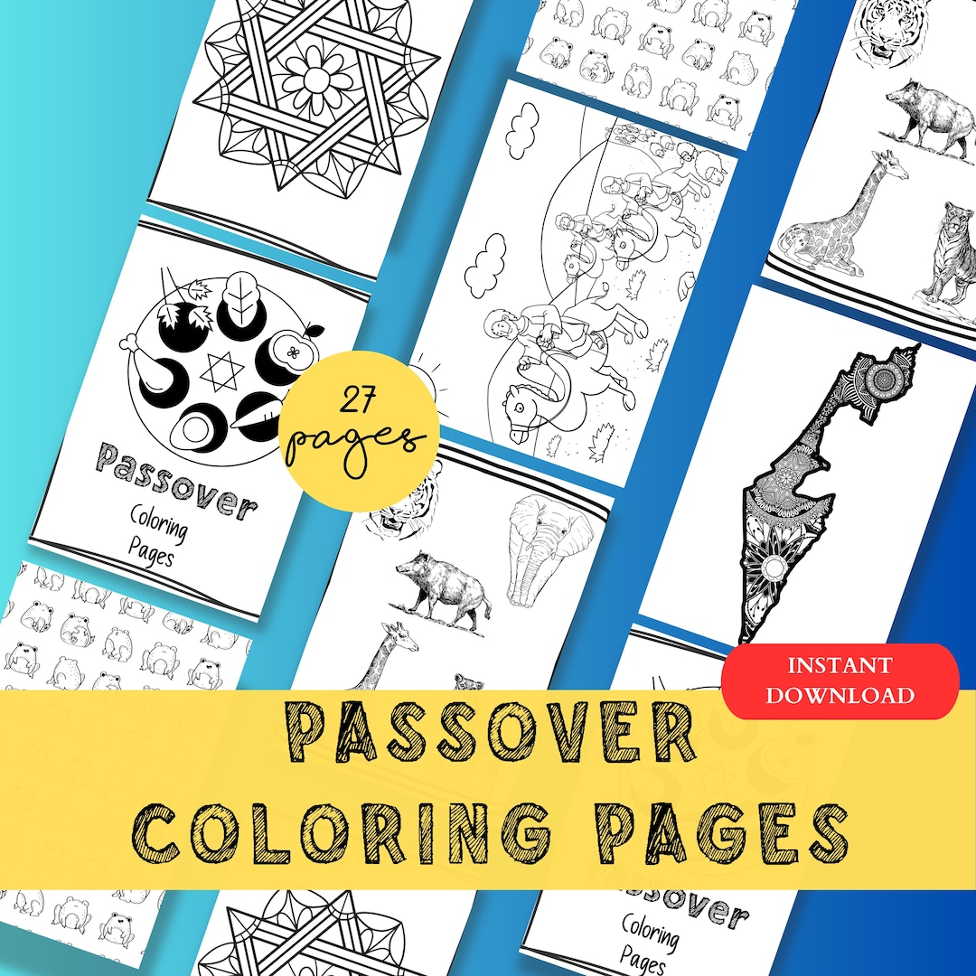 Passover Coloring Pages Printable Pesach Crafts Passover Activities for ...