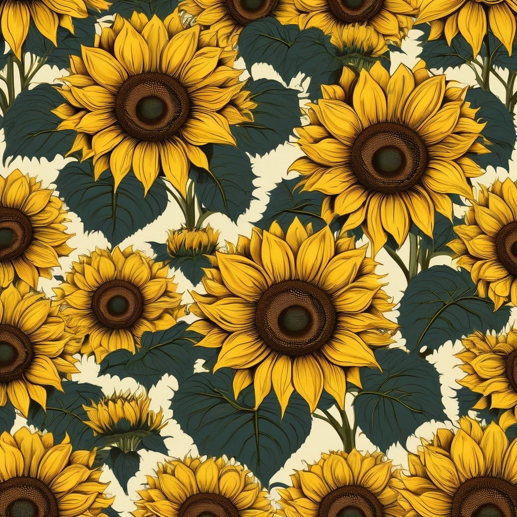 Sunflower Patterns Download Design Pack - Etsy