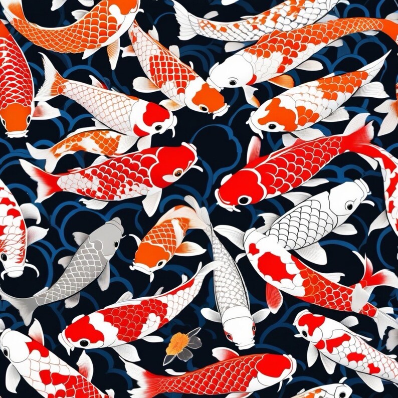 Koi Fish Design Pack PNG Download - Etsy