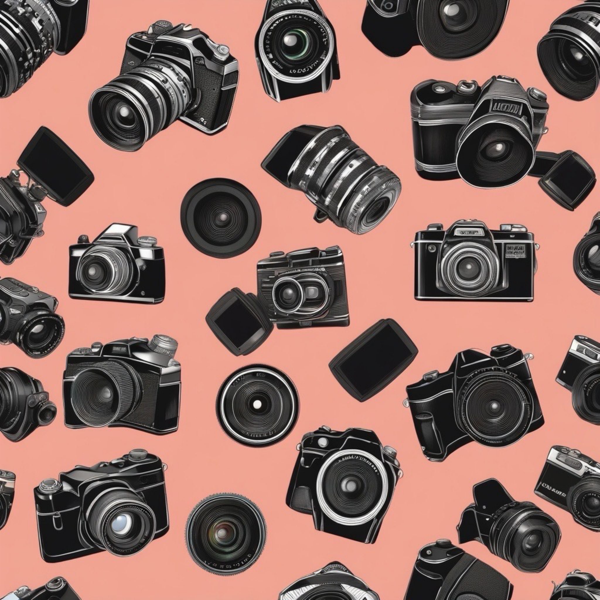 Vintage Camera Pattern PNG Pack - Etsy