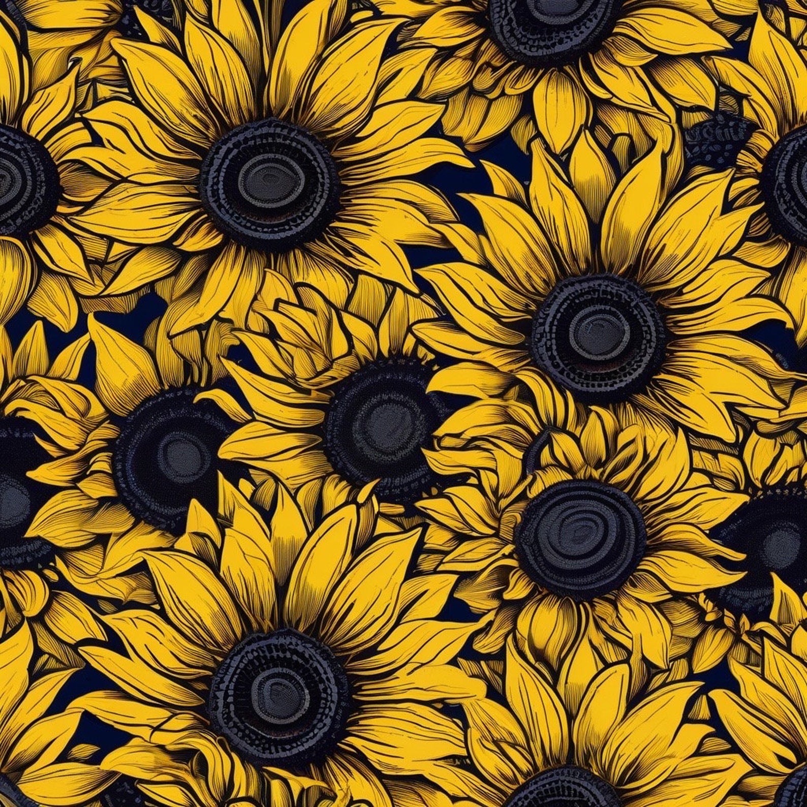 Sunflower Patterns Download Design Pack - Etsy