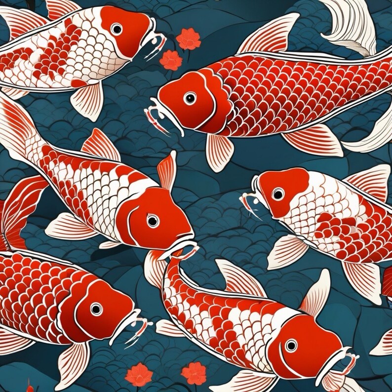Koi Fish Design Pack PNG Download - Etsy