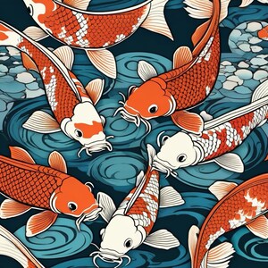 Koi Fish Design Pack PNG Download - Etsy