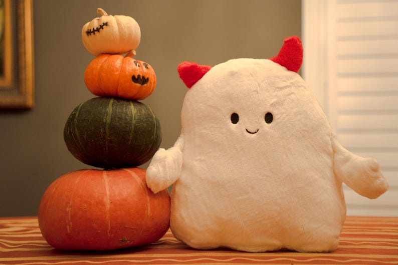 Evil Ghost Plush, Cute Plushie, Halloween Plushie, Halloween Plush ...