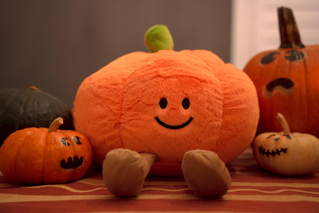 Pumpkin Plush, Fall Plush, Autumn Plush, Cute Plushie, Halloween ...