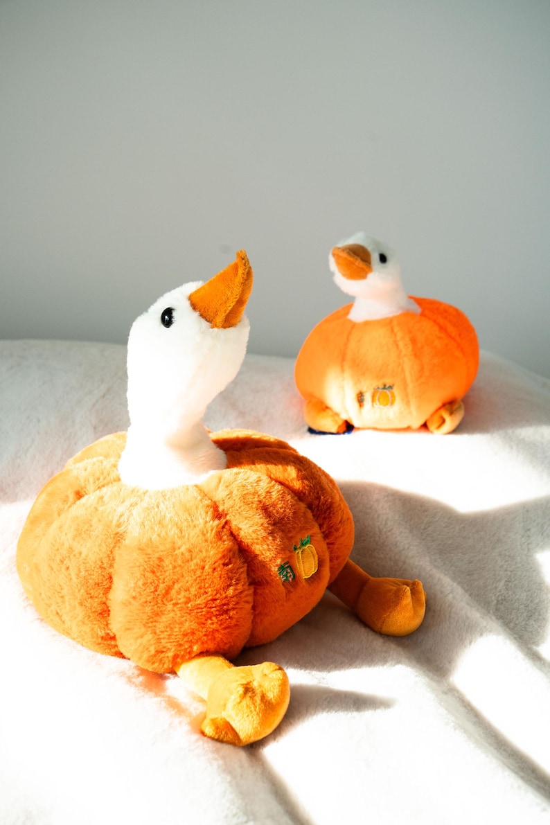 Pumpkin Plush, Duck Plush, Goose Plush, Cute Plushie, Halloween Plushie ...