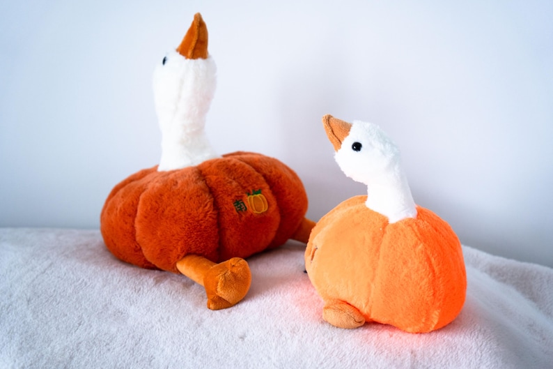 Pumpkin Plush, Duck Plush, Goose Plush, Cute Plushie, Halloween Plushie ...