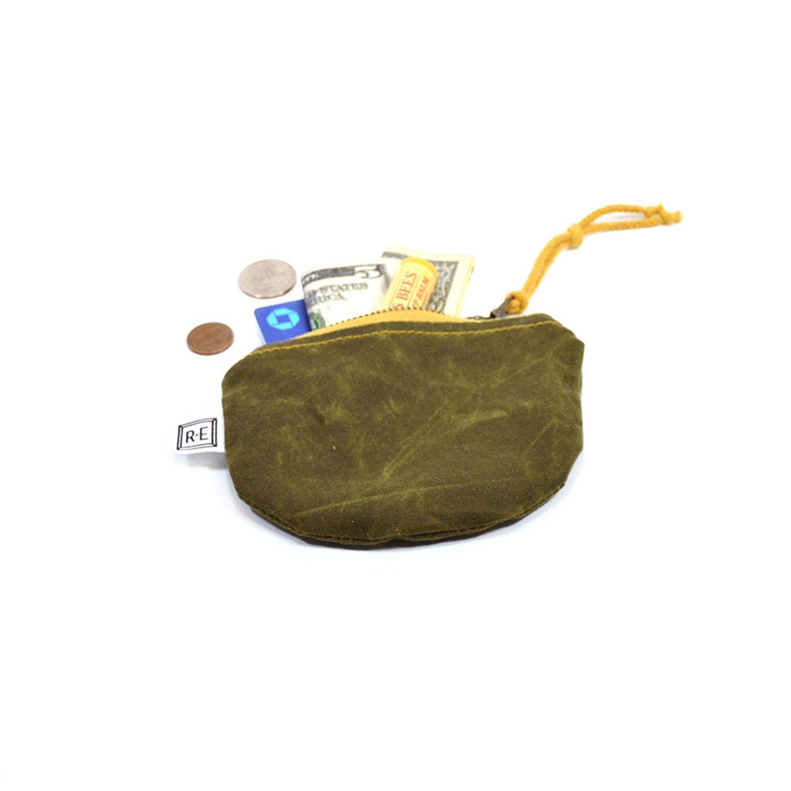 Coin Purse Small Waxed Canvas Pouch Simple Coin Pouch - Etsy