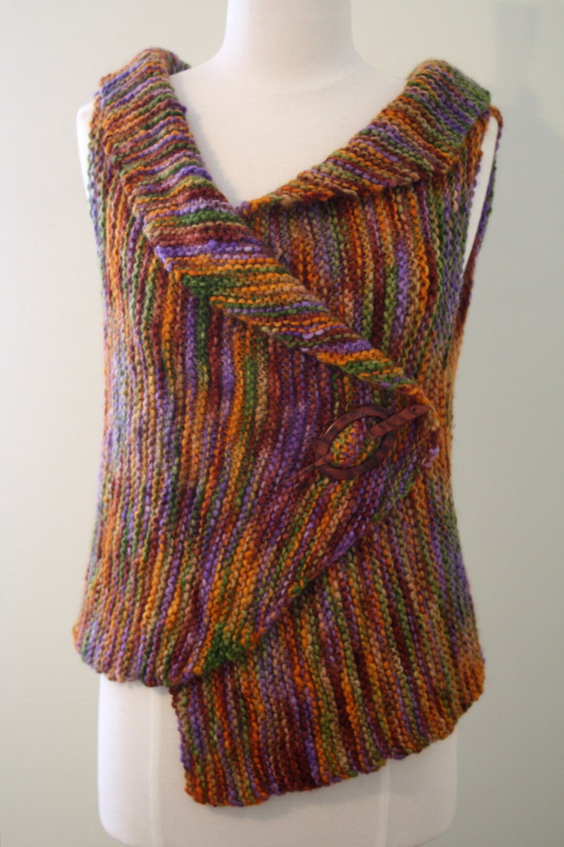 PATTERN for One-piece Asymmetrical Vest in Bulky Yarn - Etsy