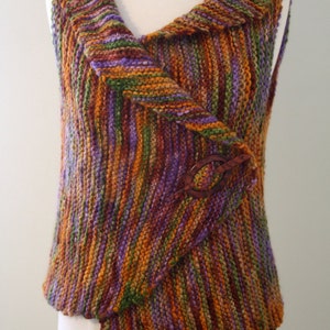PATTERN for One-piece Asymmetrical Vest in Bulky Yarn - Etsy