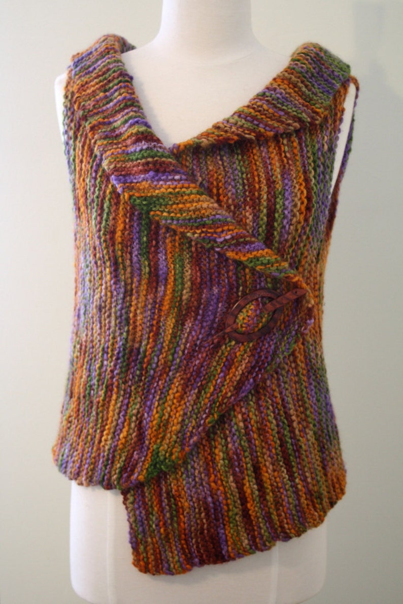 PATTERN for One-piece Asymmetrical Vest in Bulky Yarn - Etsy
