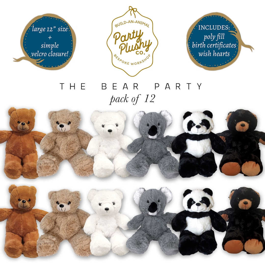 Build-an-animal Party Kit, 12 Unstuffed Animals, Build a Stuffy Kit, No ...