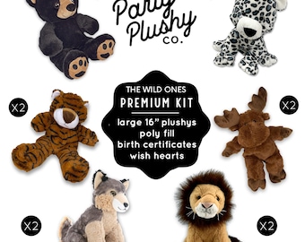 Build-an-animal Party Kit, 15 Unstuffed Animals, Build Stuffy Kit, No ...