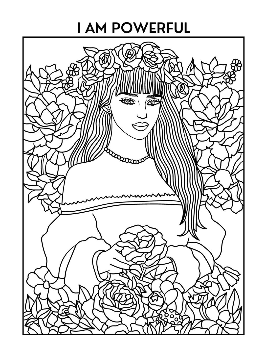 I AM Positive Affirmations Coloring Book - Etsy