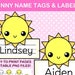 Sunshine Name Tags Summer Printable Classroom Labels - Etsy