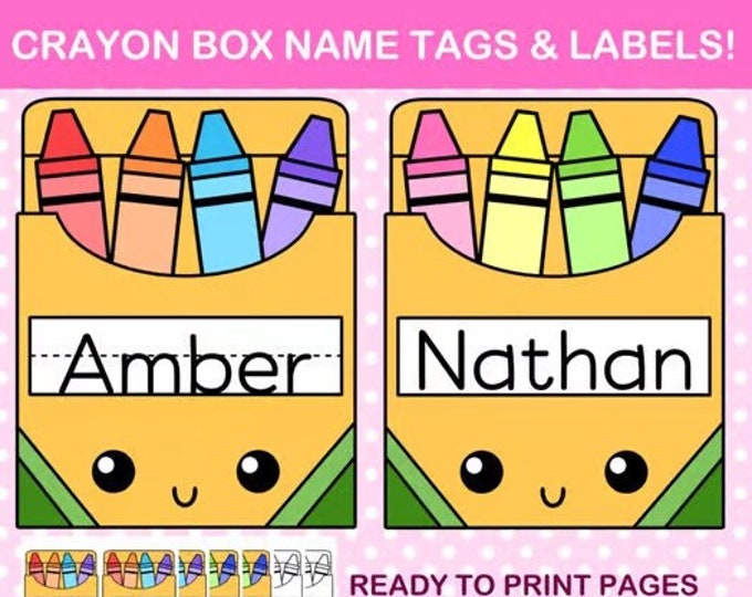 Crayon Back to School Bulletin Board & Name Tags Classroom Decor - Etsy ...