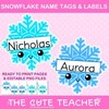 Editable Name Tags for School, Polar Bear Printable, Retro Winter ...