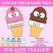 Ice Cream Name Tags - Cute Sweets Classroom Door Decor Bulletin Board ...