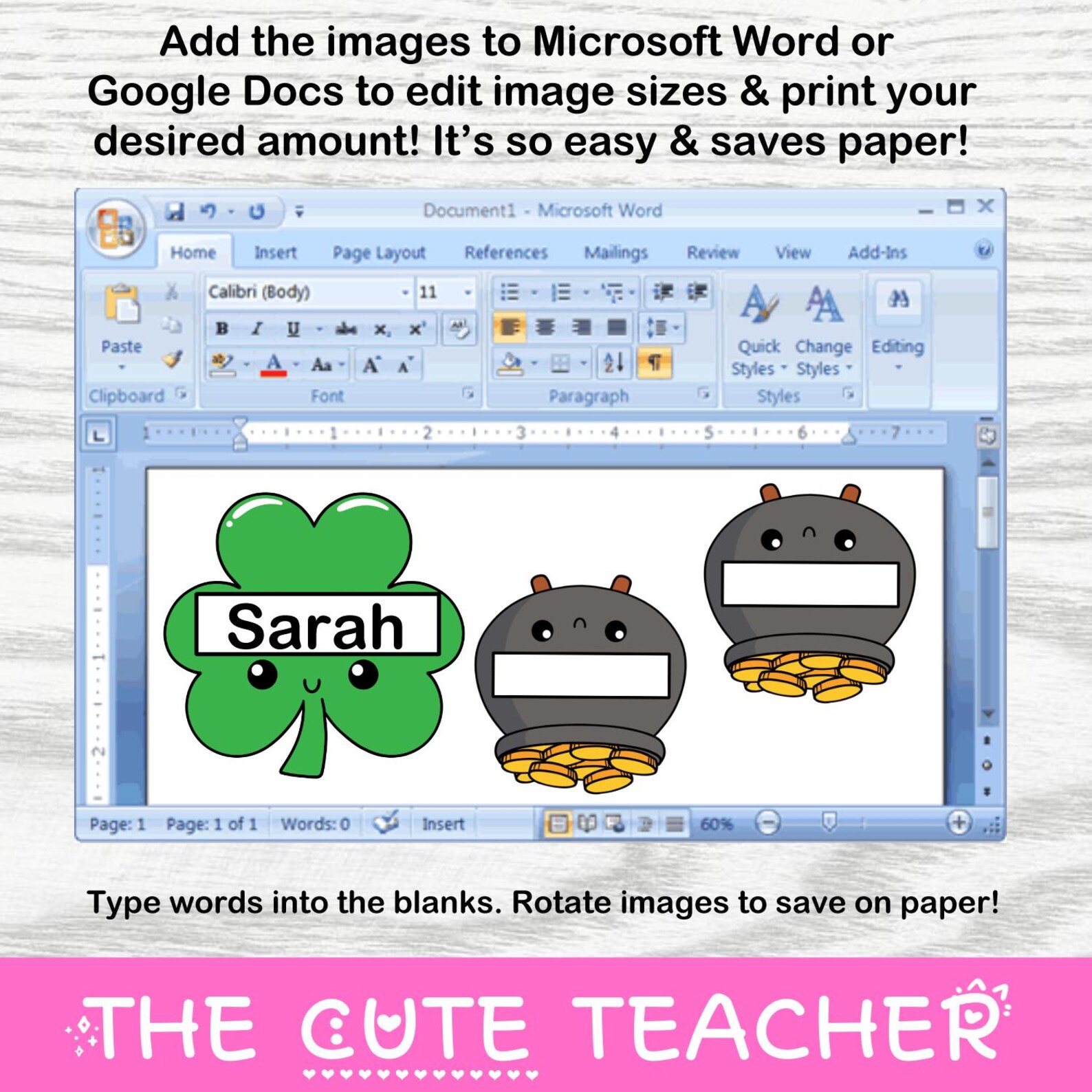 St. Patrick’s Day Name Tags - Cute Shamrock Bulletin Board & Cubby ...