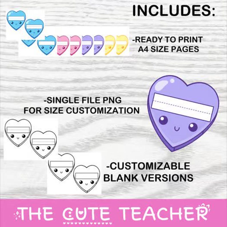 Valentine’s Day Candy Hearts Name Tags - Editable Holiday Sweets Labels ...