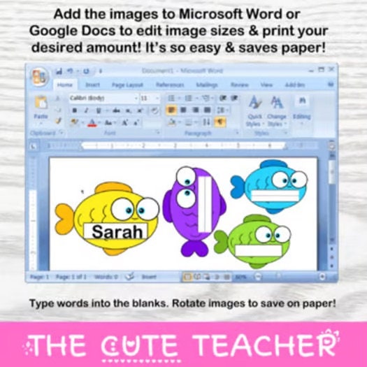 Fish Theme Name Tags - Ocean Beach Classroom Decor - Sea Summer ...