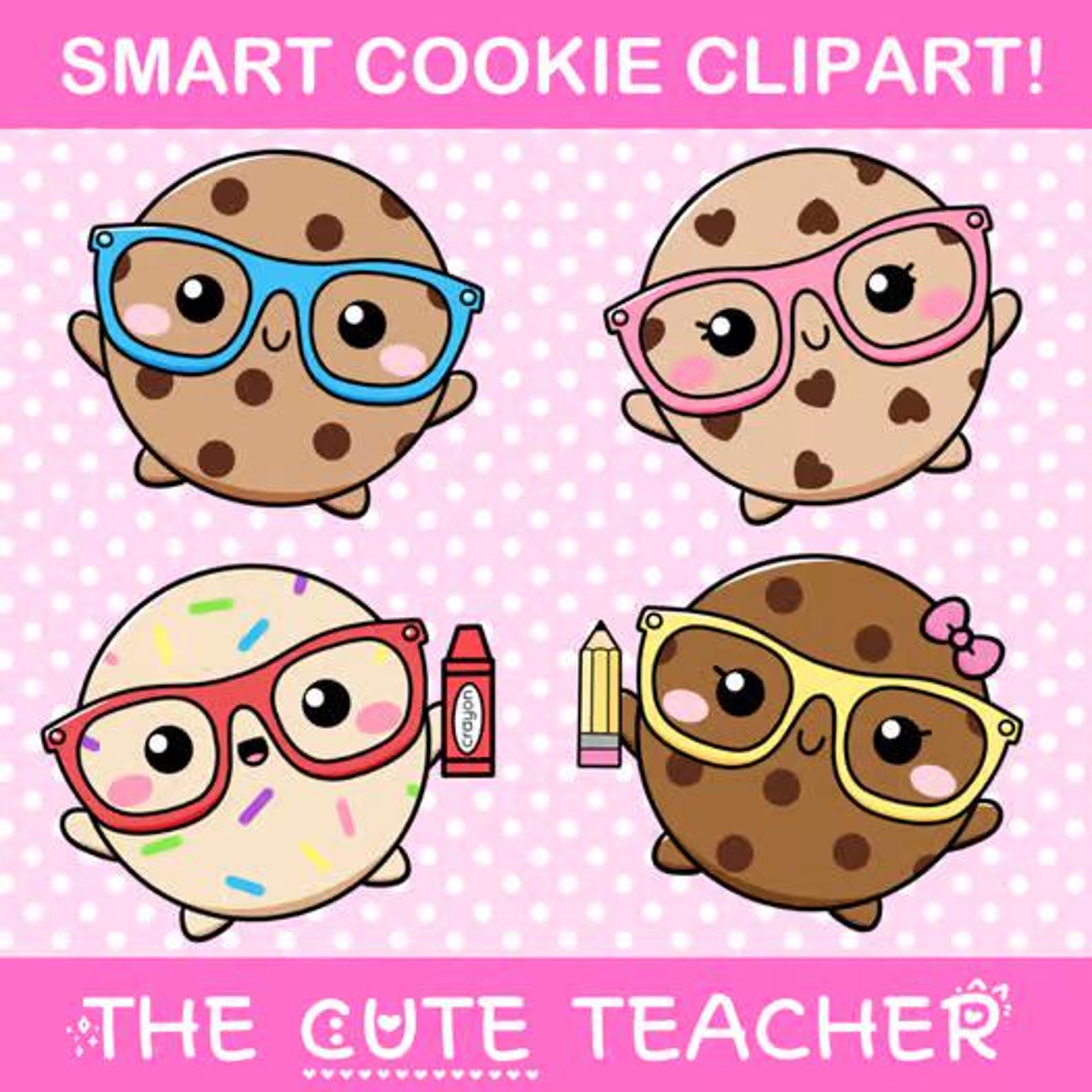 Smart Cookies Clipart! Cute Sweets Themed Clip Art for Planners ...