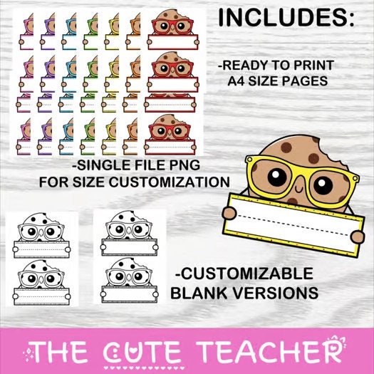 Smart Cookie Classroom Name Tags - Printable Cubby Labels and Bulletin ...