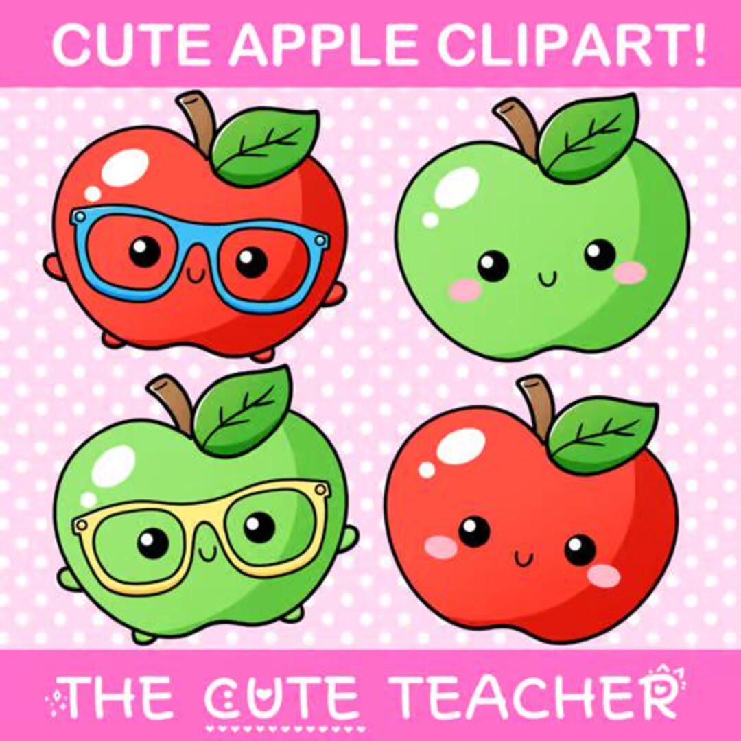 Back to School Smart Apples Clipart for Planners, Stickers, Classroom ...