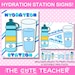 Hydration Station Water Signs - Classroom Management Visual Poster ...