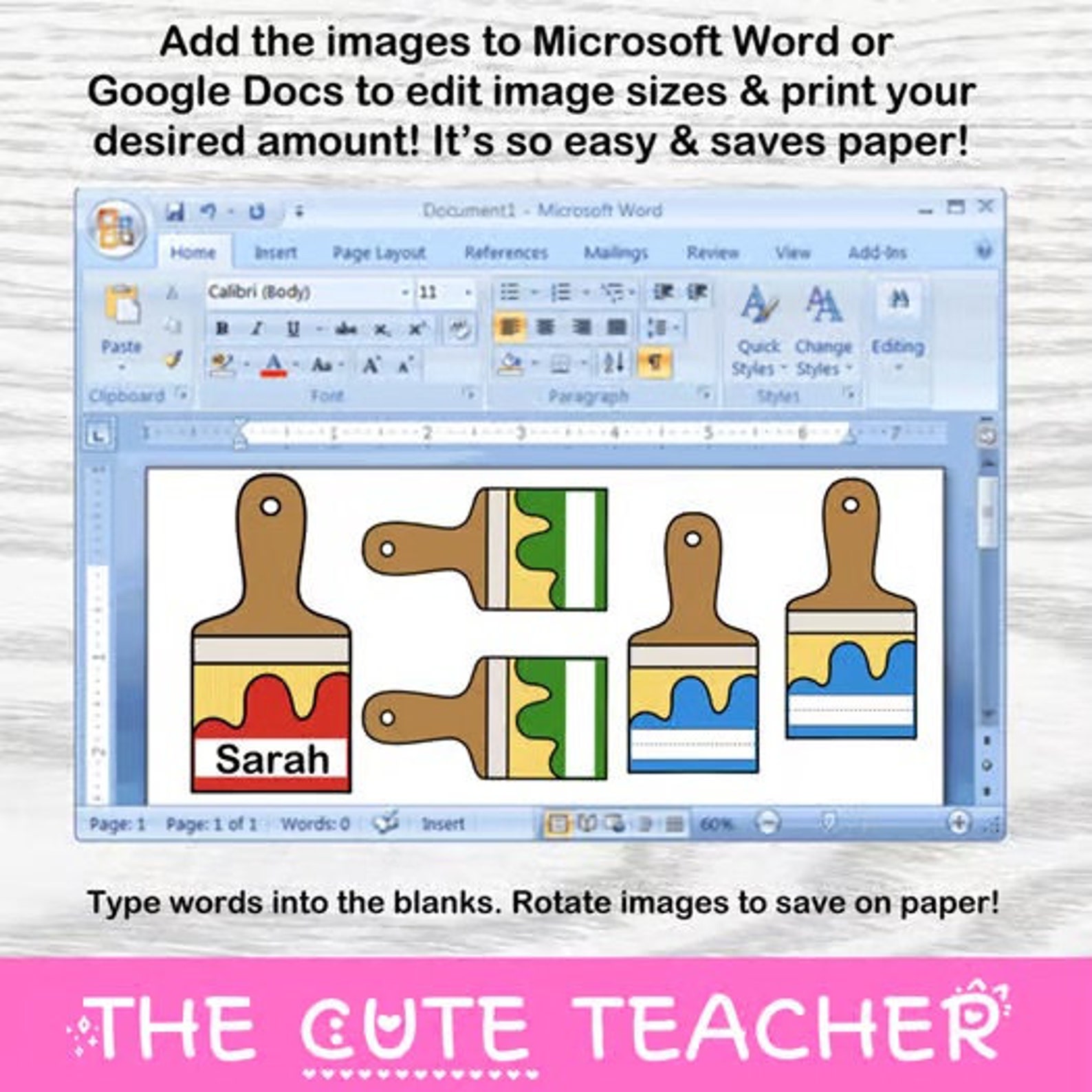 Paintbrush Name Tags Art Door Display or Classroom Bulletin Board - Etsy