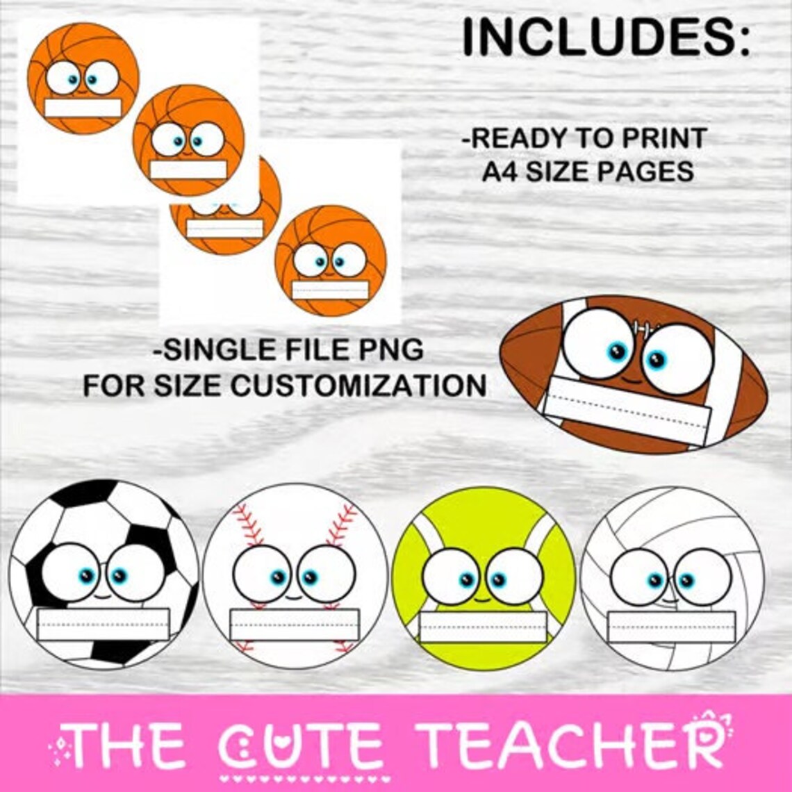 Sports Name Tags - Editable Bulletin Board Ideas - Soccer, Football ...