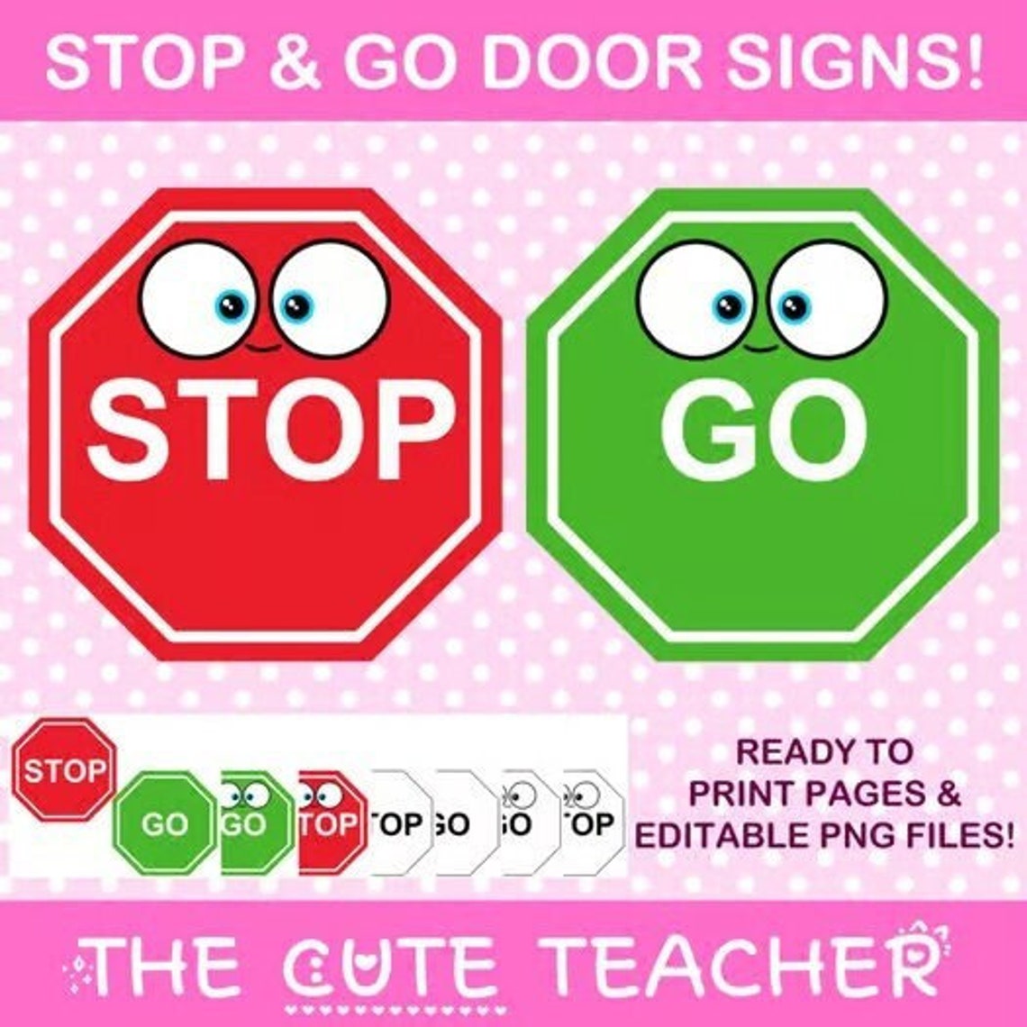 Stop & Go Bathroom Signs - Cute Classroom Management Visual Poster ...