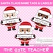 Santa Claus Name Tags - Christmas Holiday Winter Bulletin Board Ideas ...
