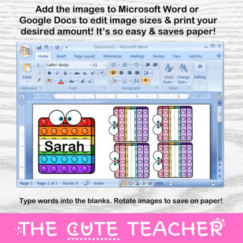 Fun Pop It Name Tags - Classroom Labels & Bulletin Board Ideas - Etsy