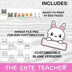 Pet Name Tags - Editable Animal Classroom Bulletin Board & Door Display ...