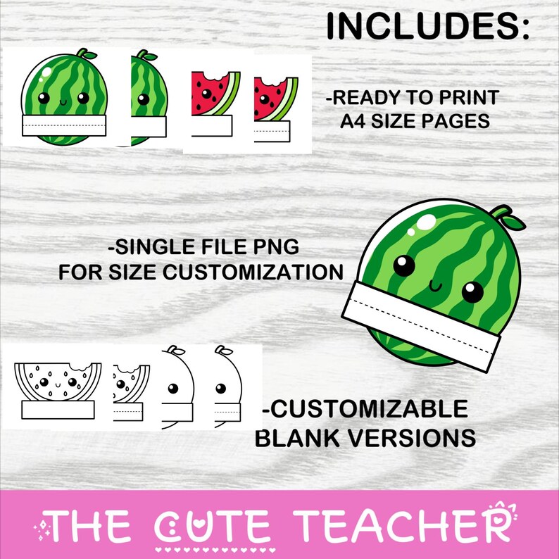 Watermelon Name Tags – Summer Fruit Theme Printable Desk & Cubby Label ...